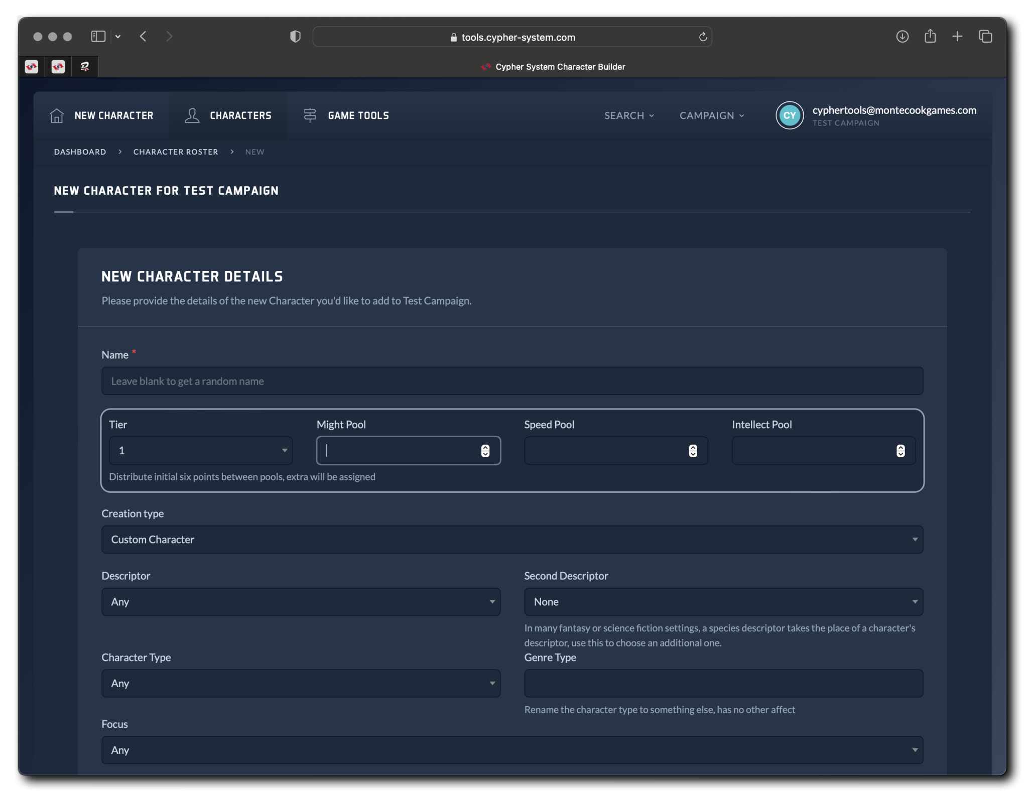 How to Use the Cypher System Character Builder - Monte Cook Games